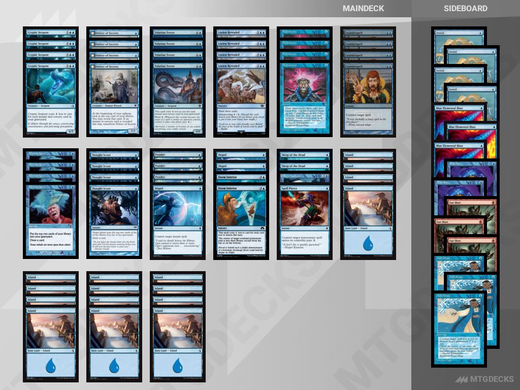 Pauper Mono-Blue Blue Terror deck by Pawel Kolankowski • MTG DECKS