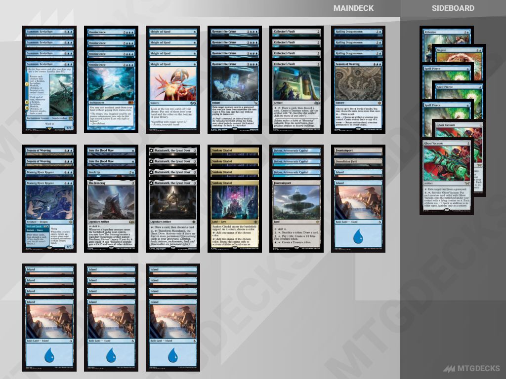 MTG Standard Secrets of Strixhaven Mono Blue Omniscience top decks ...