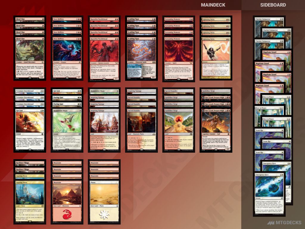 Standard Boros Aggro deck by Morisaki Nobuki • MTG DECKS