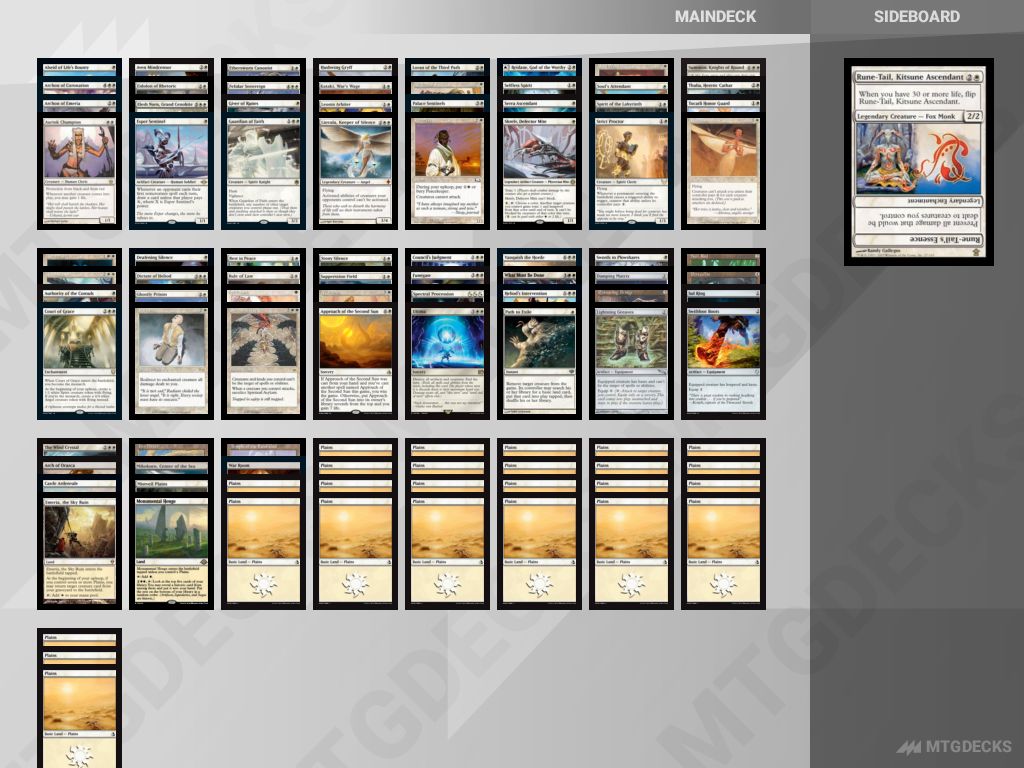 Commander Rune-Tail, Kitsune Ascendant deck by Kaga Hiroyuki • MTG DECKS
