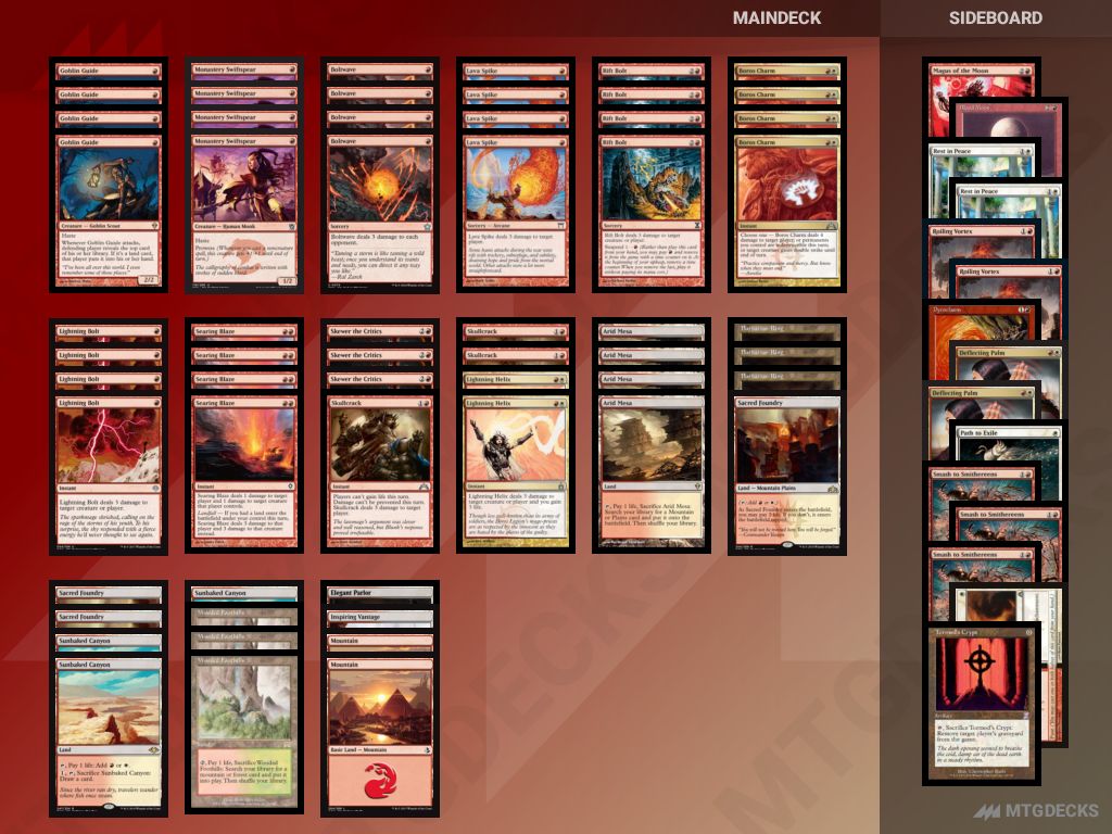 MTG Modern Burn - 2612 top decks • MTG DECKS