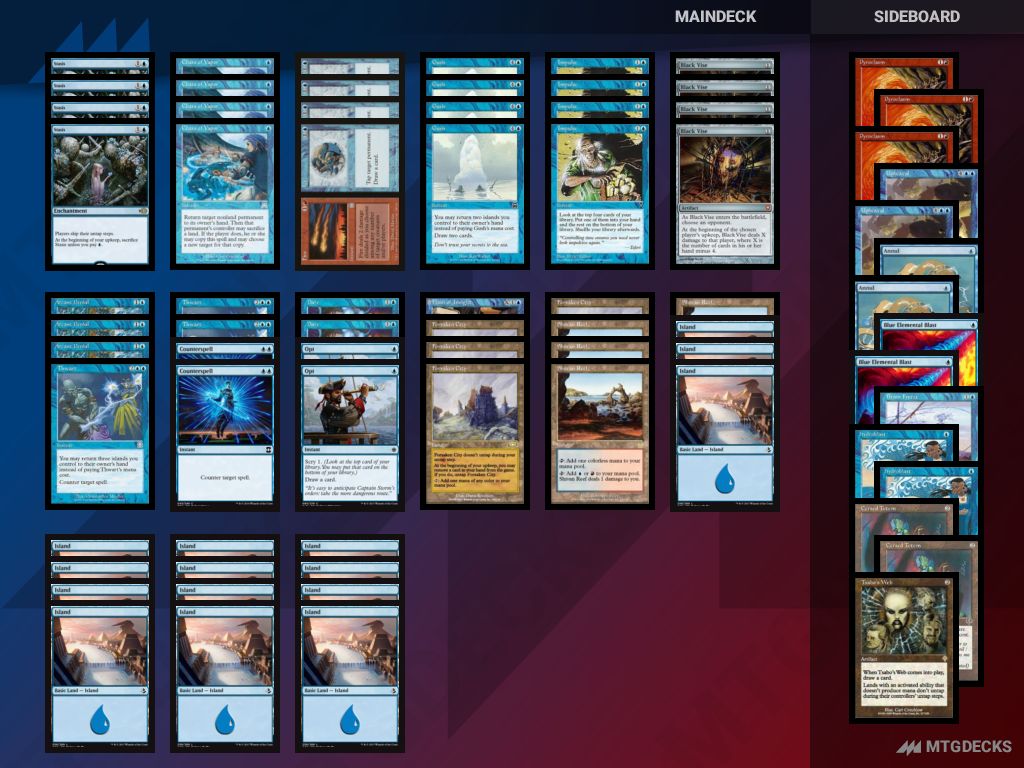 Premodern Stasis deck by Thursdayisgod • MTG DECKS