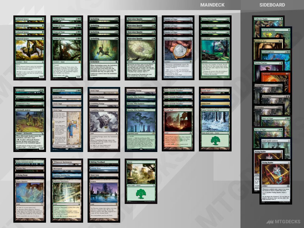 Modern Amulet Titan deck by Mason Buonadonna • MTG DECKS