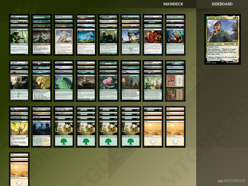 Commander Sergeant John Benton deck by Ramon Estruch Botinas • MTG DECKS
