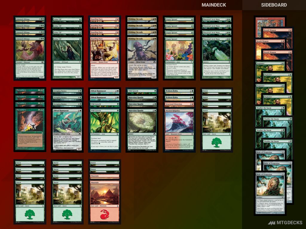 Pauper Gruul Ponza deck by B3LF3GoR • MTG DECKS