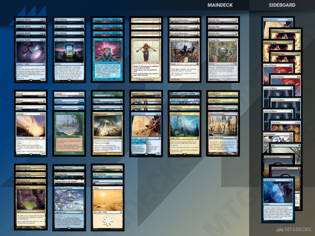 Arena Timeless Bant Control deck by Serg Krush • MTG DECKS