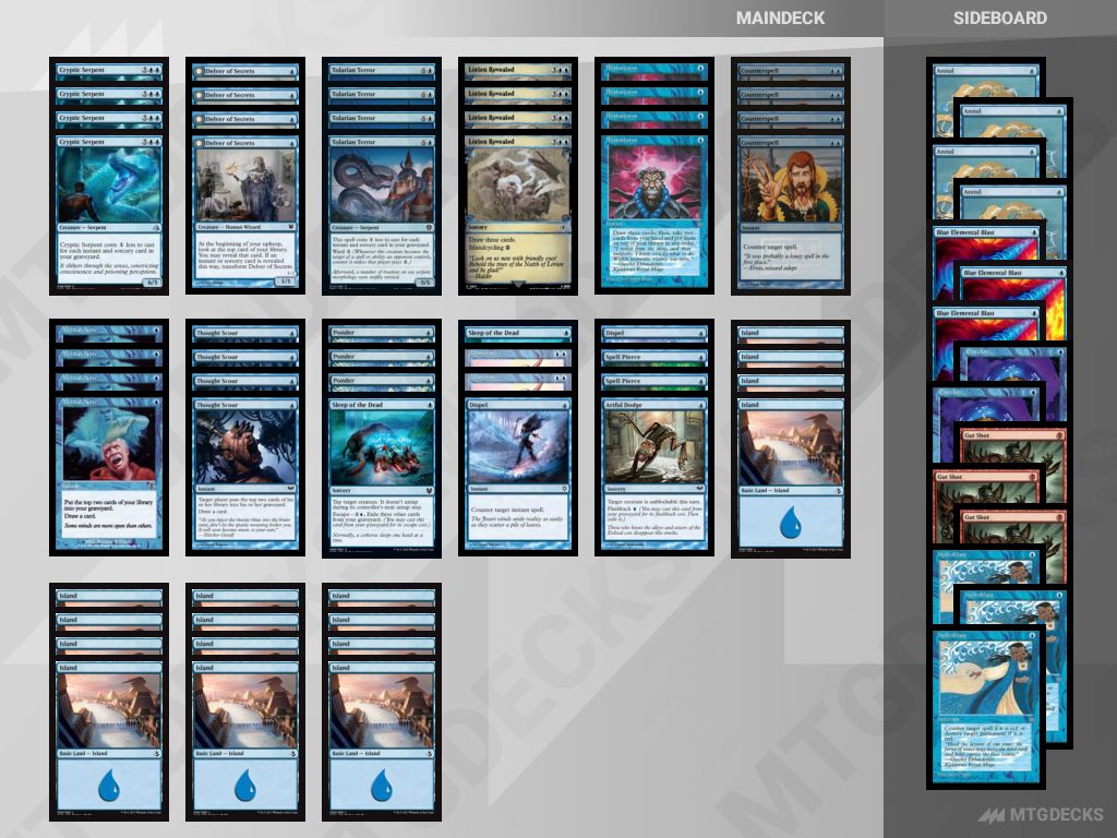 Pauper Mono Blue Terror deck by Franzisco23195 • MTG DECKS