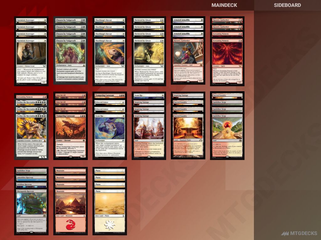 Arena Standard Boros Auras deck by MtGDvd • MTG DECKS
