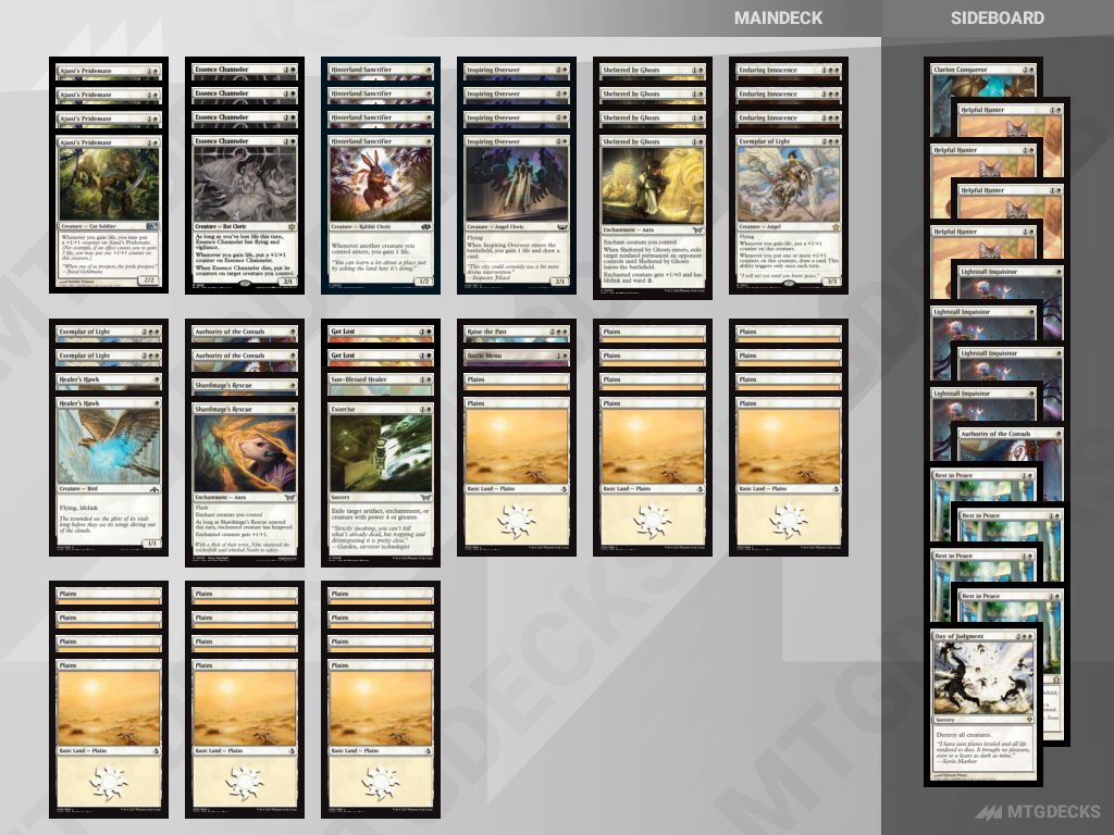 Standard Mono White Aggro deck by Mizusima Toa • MTG DECKS