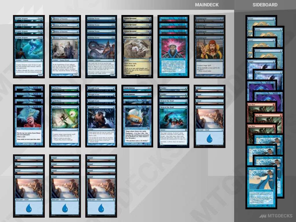 Pauper Mono Blue Terror deck by Iliciccione • MTG DECKS