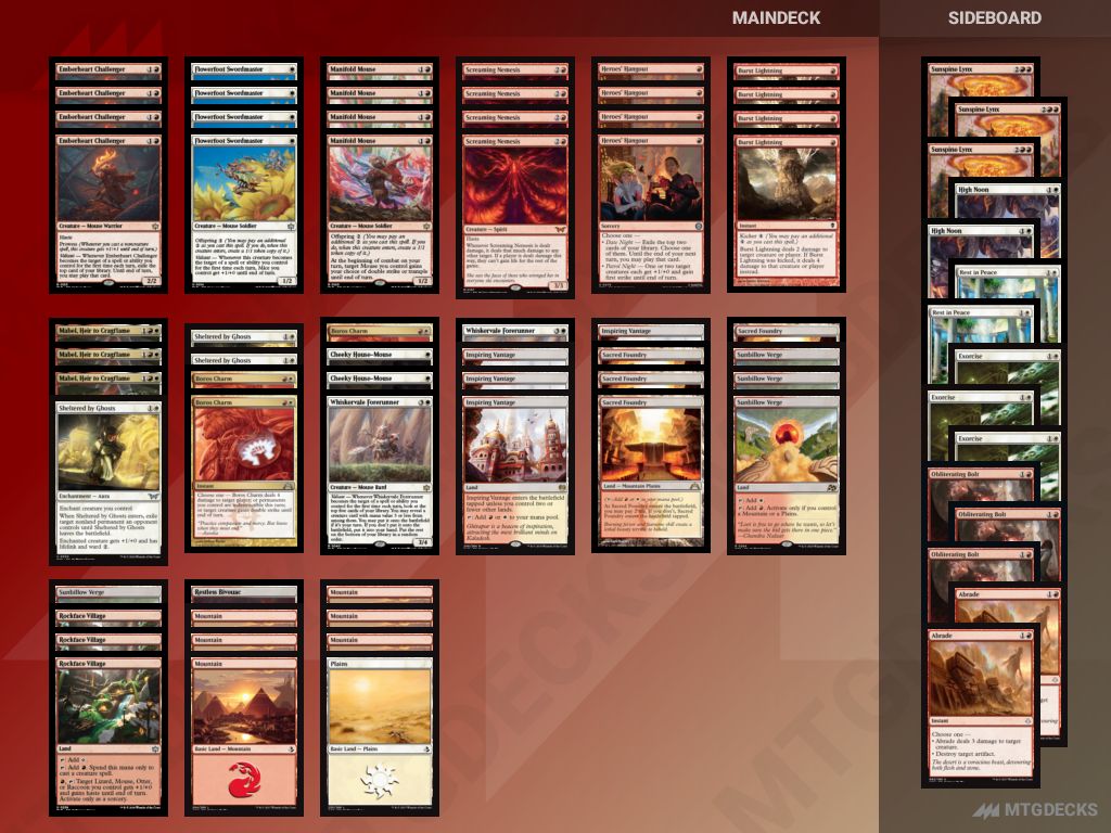 Standard Boros Mouse deck by Tsuda Yuitsu • MTG DECKS