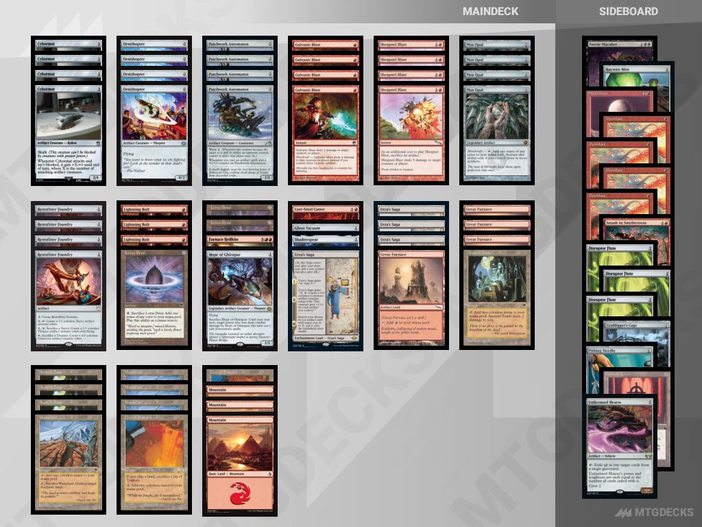 MTG Legacy Mono Red Artifacts top decks • MTG DECKS