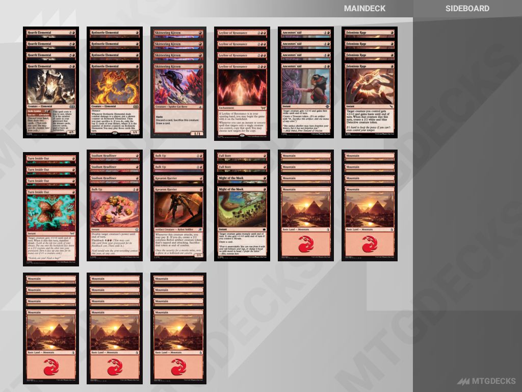 Arena Standard Mono Red Leyline deck by Platinum-Mythic Rank Player ...