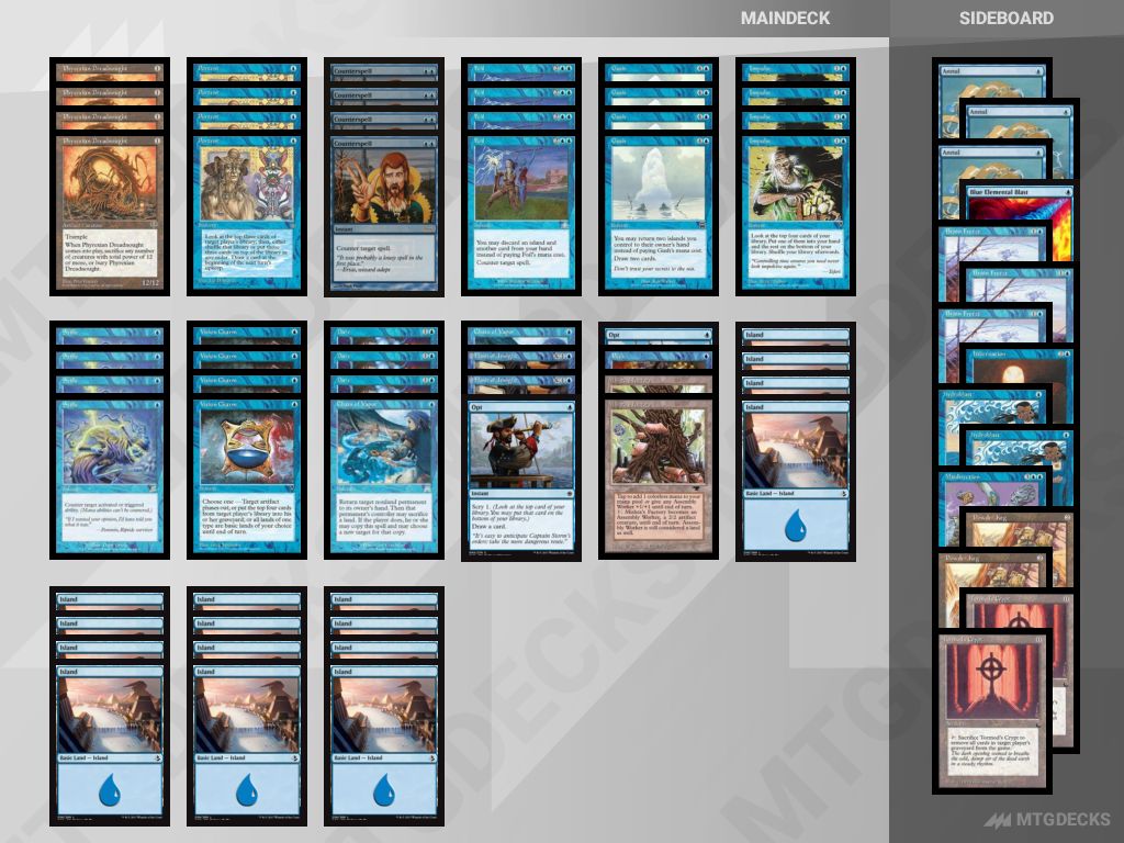 Premodern Mono-Blue deck by JoaoRodrigues • MTG DECKS
