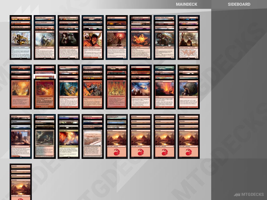 Canadian-Highlander Red Deck Wins deck by Benjamin Wheeler • MTG DECKS