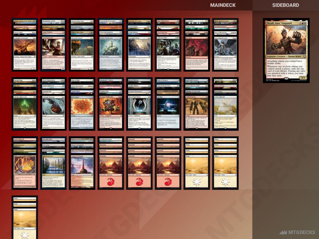 Commander Neyali, Suns' Vanguard deck by Antonio Urbano González • MTG ...
