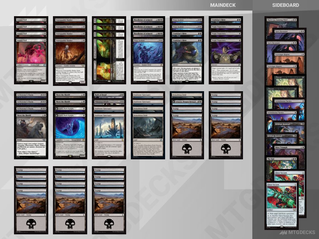 Standard Mono-Black Demons deck by rlodini • MTG DECKS