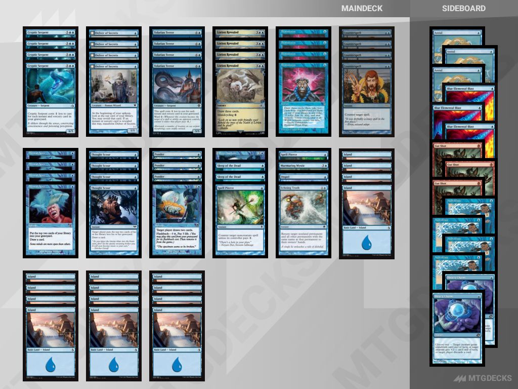 Pauper Mono Blue Terror deck by carvs • MTG DECKS