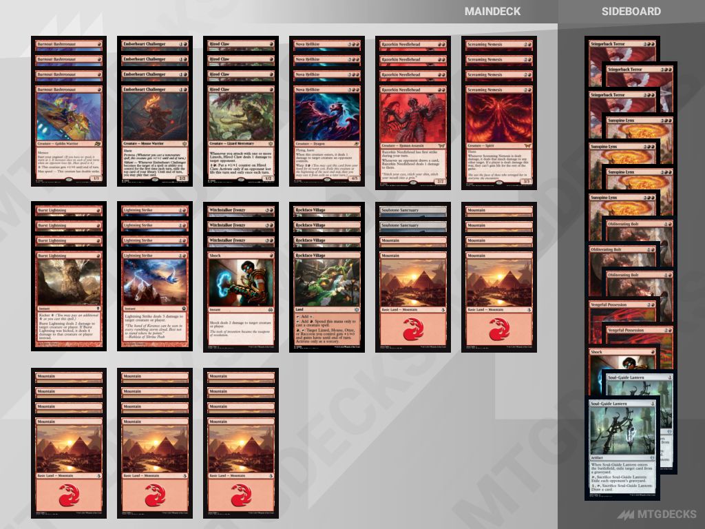 Standard Mono-Red Aggro deck by tchuco • MTG DECKS