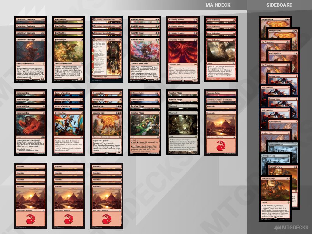 Pioneer Red Deck Wins deck by LuffyDoChapeuDePalha • MTG DECKS
