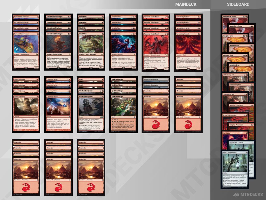 Standard Mono-Red Aggro deck by DomRocks • MTG DECKS