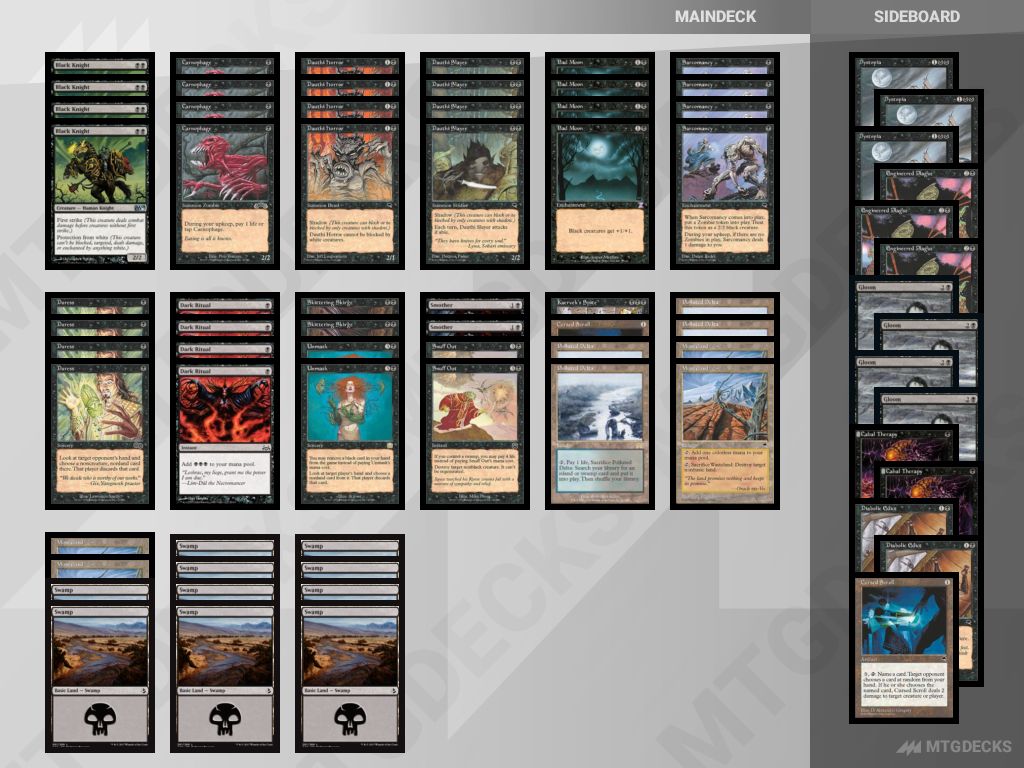 Premodern Mono Black deck by Marcos Jassik • MTG DECKS