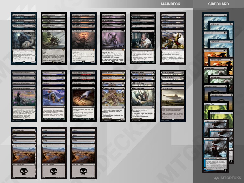 Modern Mono Black Necrodominance deck by mist_er • MTG DECKS