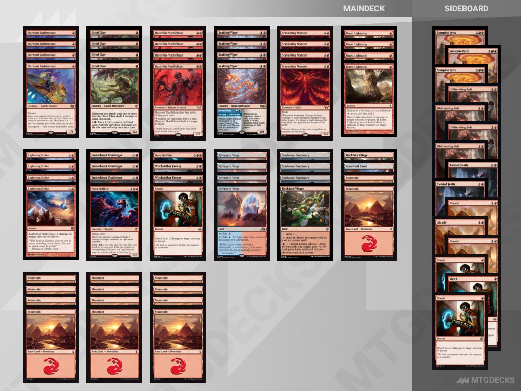 Standard Mono-Red Aggro deck by deleon91 • MTG DECKS