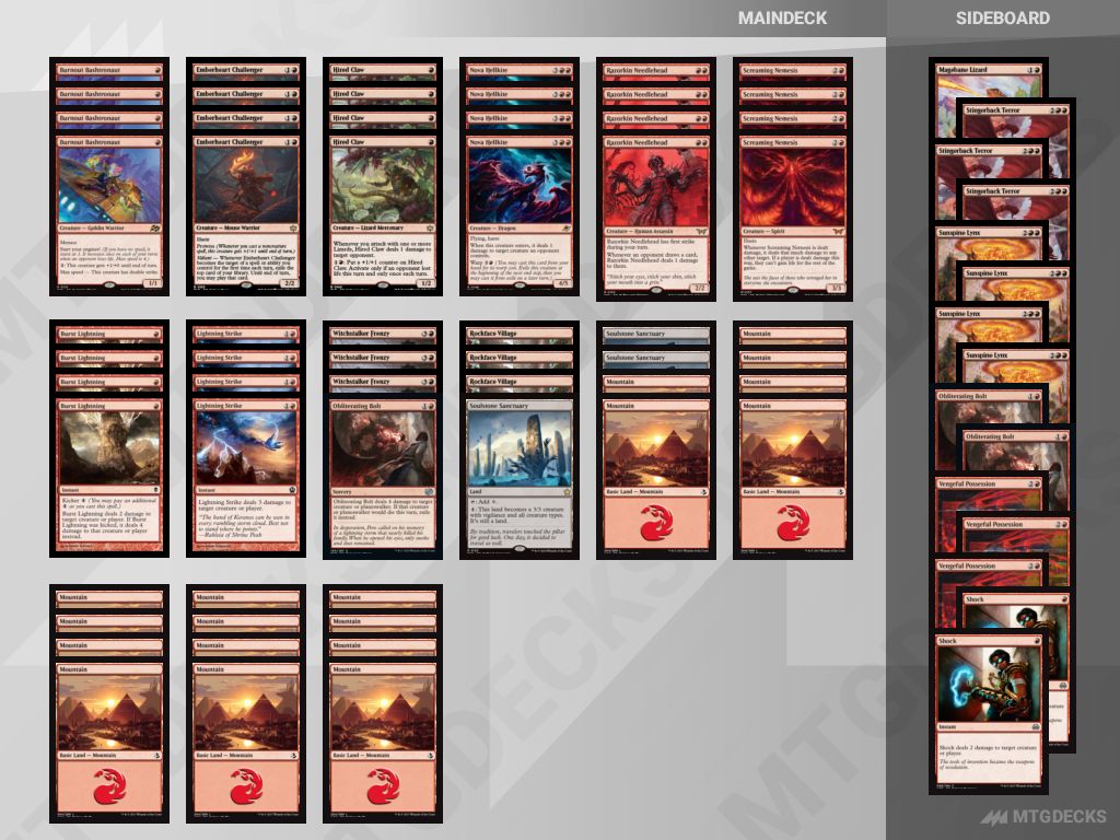 Standard Mono-Red Aggro deck by kaikas • MTG DECKS