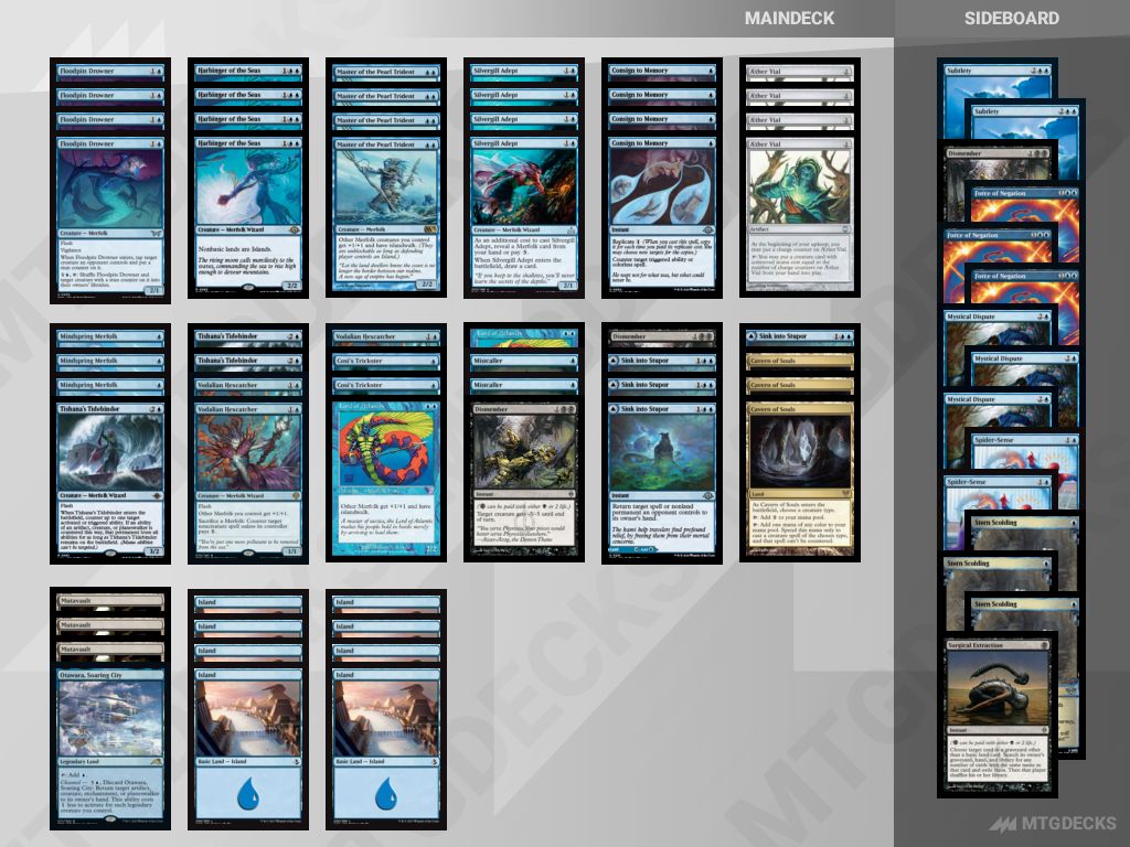 Modern Mono-Blue Merfolk deck by Spencer See • MTG DECKS
