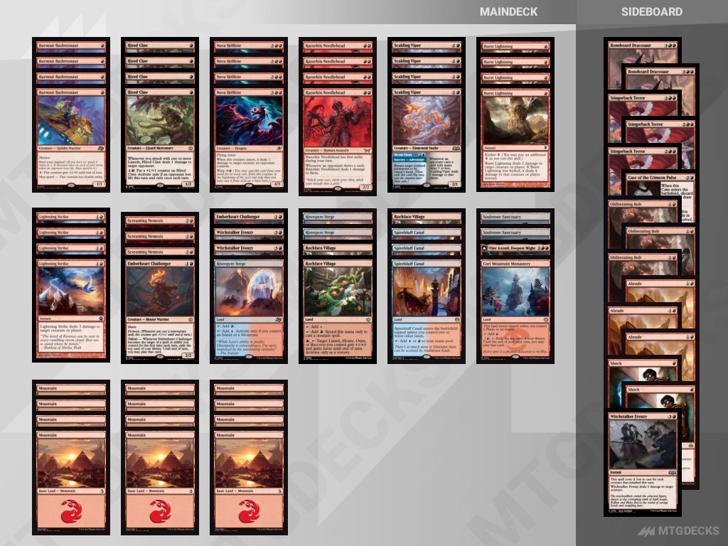 Standard Mono Red Aggro deck by Oinuma Yutaka • MTG DECKS