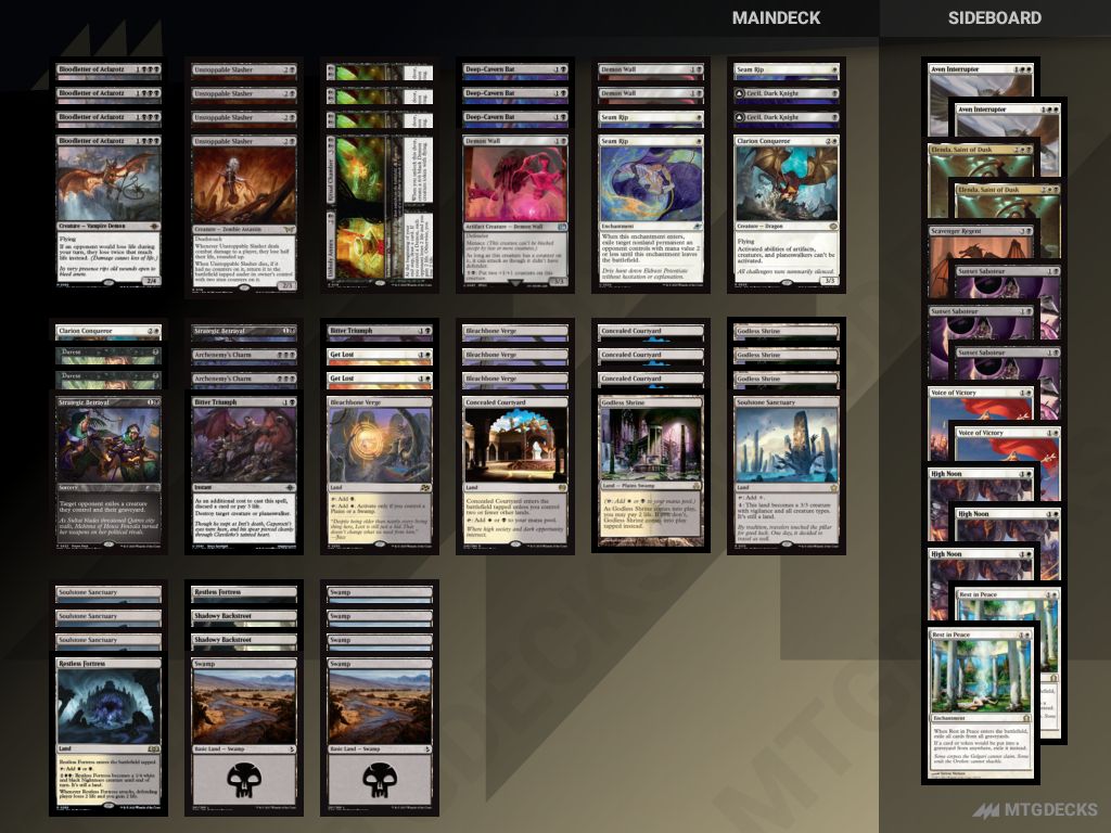 Standard Orzhov Demon deck by Valentin Orru • MTG DECKS
