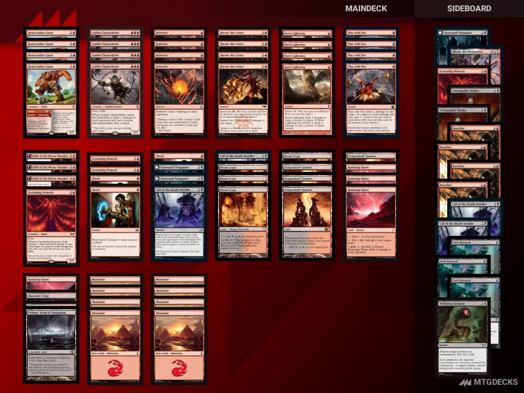 Pioneer Burn deck by Shiro Hideyuki • MTG DECKS