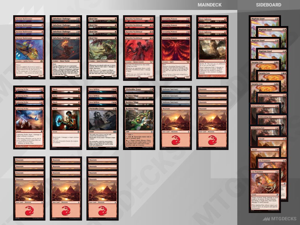Standard Mono-Red Aggro deck by deleon91 • MTG DECKS