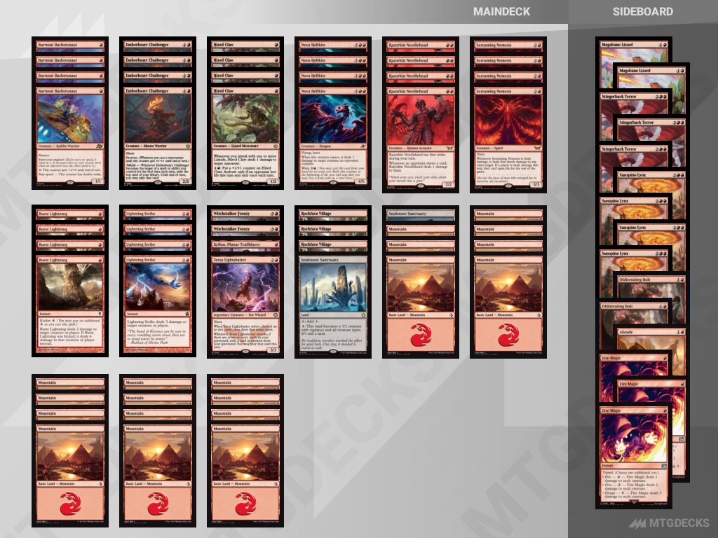 Standard Mono Red Aggro deck by Yoshida Keita • MTG DECKS