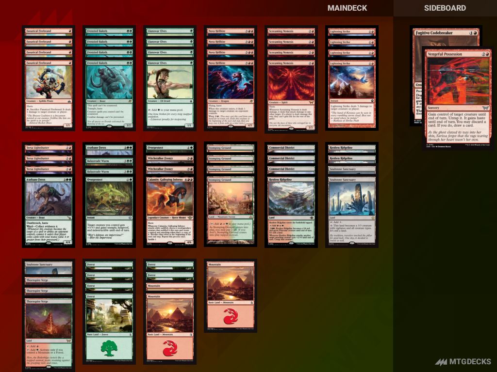 Arena Standard S RG Haste 1.5 deck by Lobo Blanco • MTG DECKS