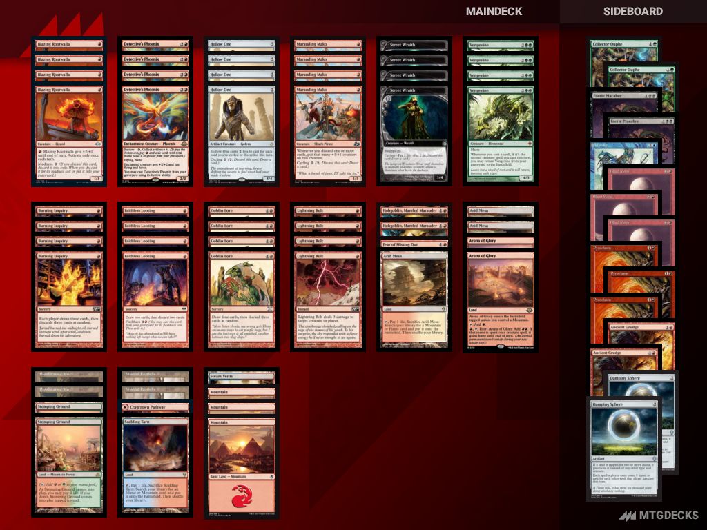 Modern Gruul Hollow One deck by Arbdsimon • MTG DECKS