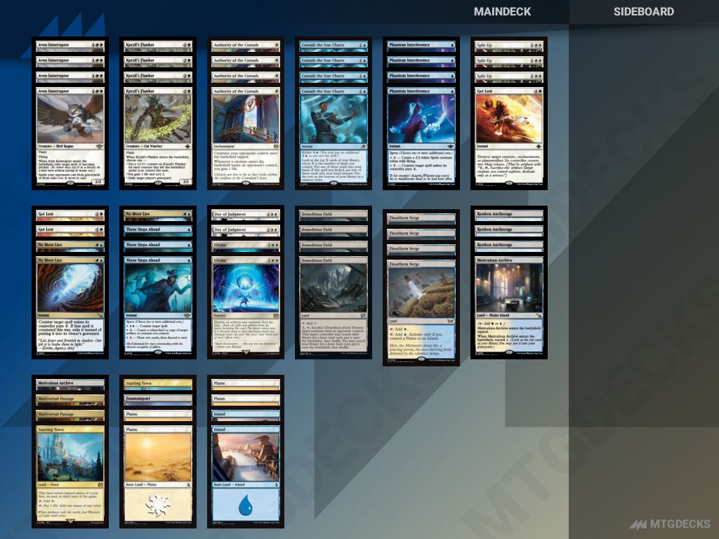 Arena Standard Azorius Control deck by Aramidv • MTG DECKS