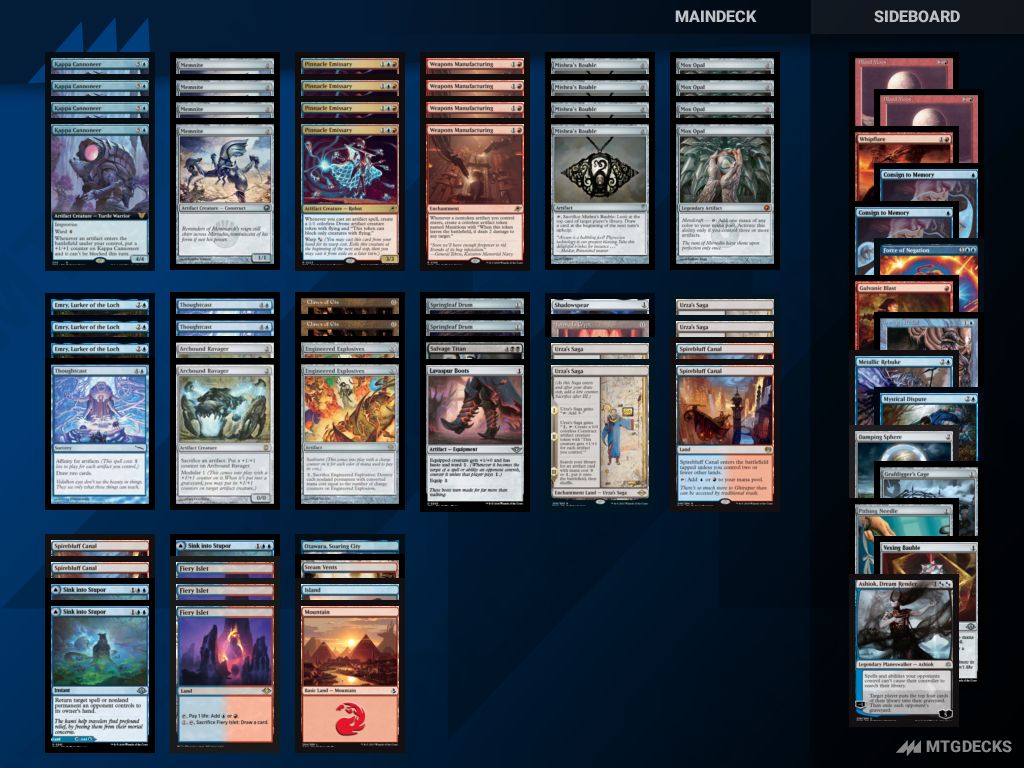 Modern Affinity (arcbound) deck by veneficaviridis • MTG DECKS