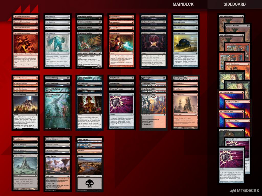 Pauper Rakdos Metalcraft deck by Eduardo Jose • MTG DECKS