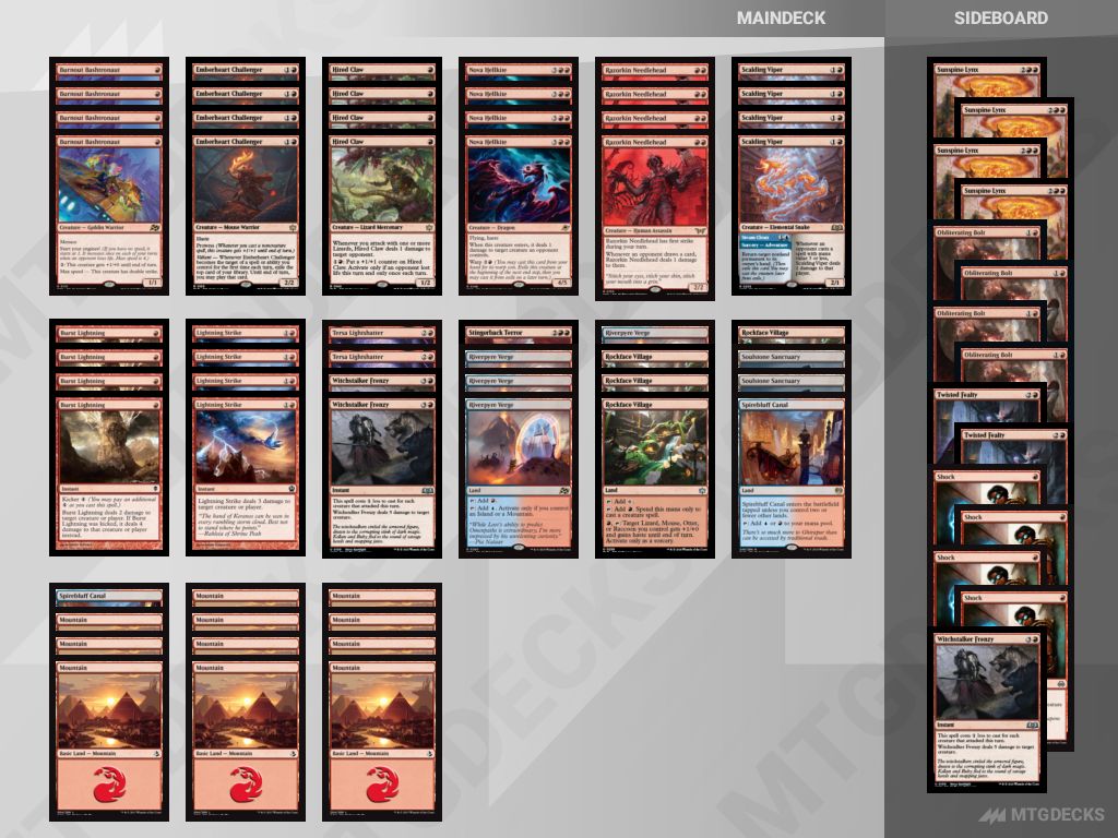 Standard Mono-Red Aggro deck by RenanGotardi • MTG DECKS