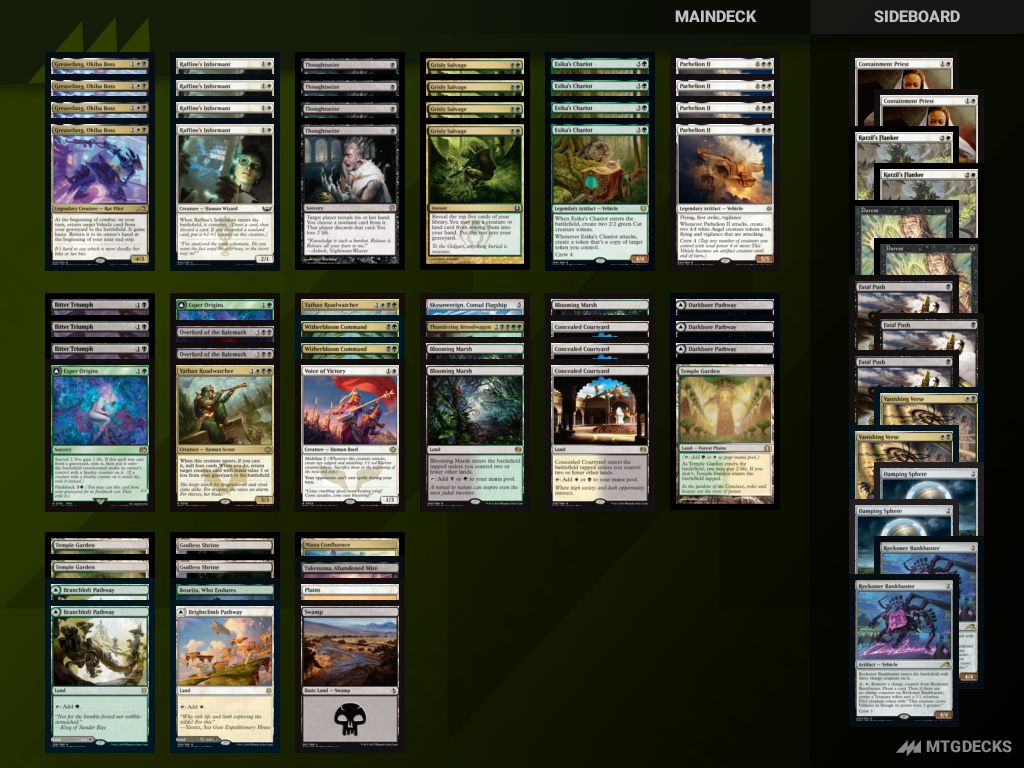 Pioneer Abzan Greasefang deck by bfrye26 • MTG DECKS