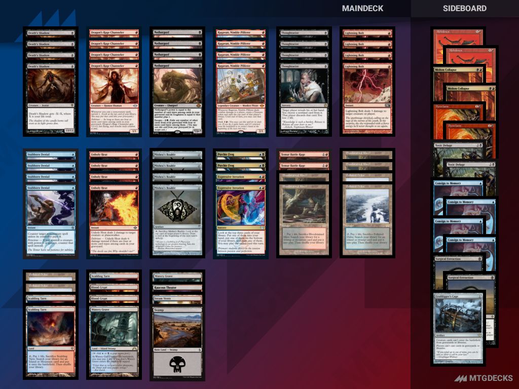 Modern Grixis Death's Shadow deck by Ismael Fernández Iñiguez • MTG DECKS