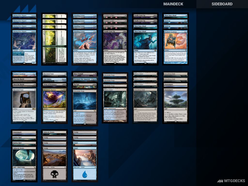 Arena Standard Dimir Control deck by draks • MTG DECKS