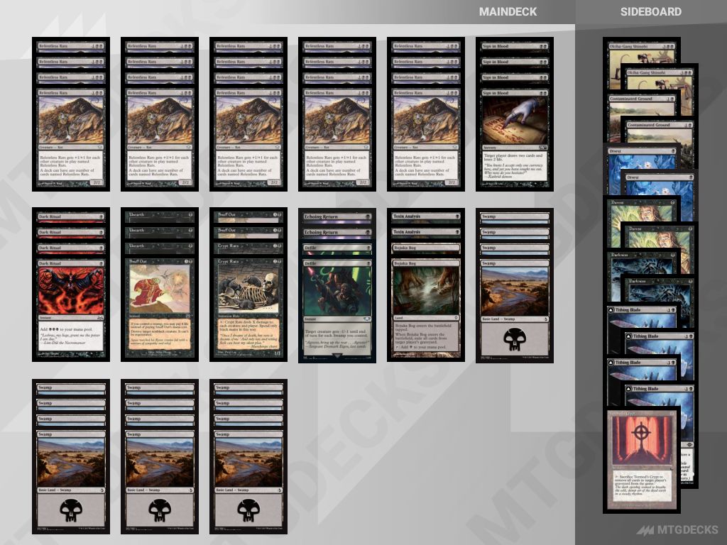 Pauper Rats infestation deck by Sr. Director • MTG DECKS