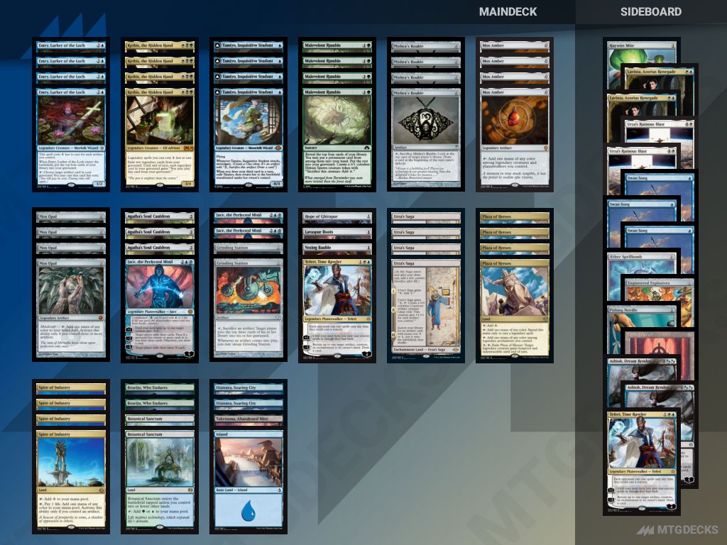 Modern W-U-B-G Combo deck by Corey Lerch • MTG DECKS