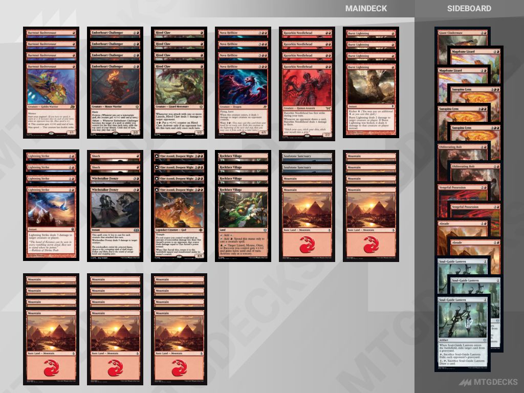 Standard Mono-Red Aggro deck by yukihirano • MTG DECKS