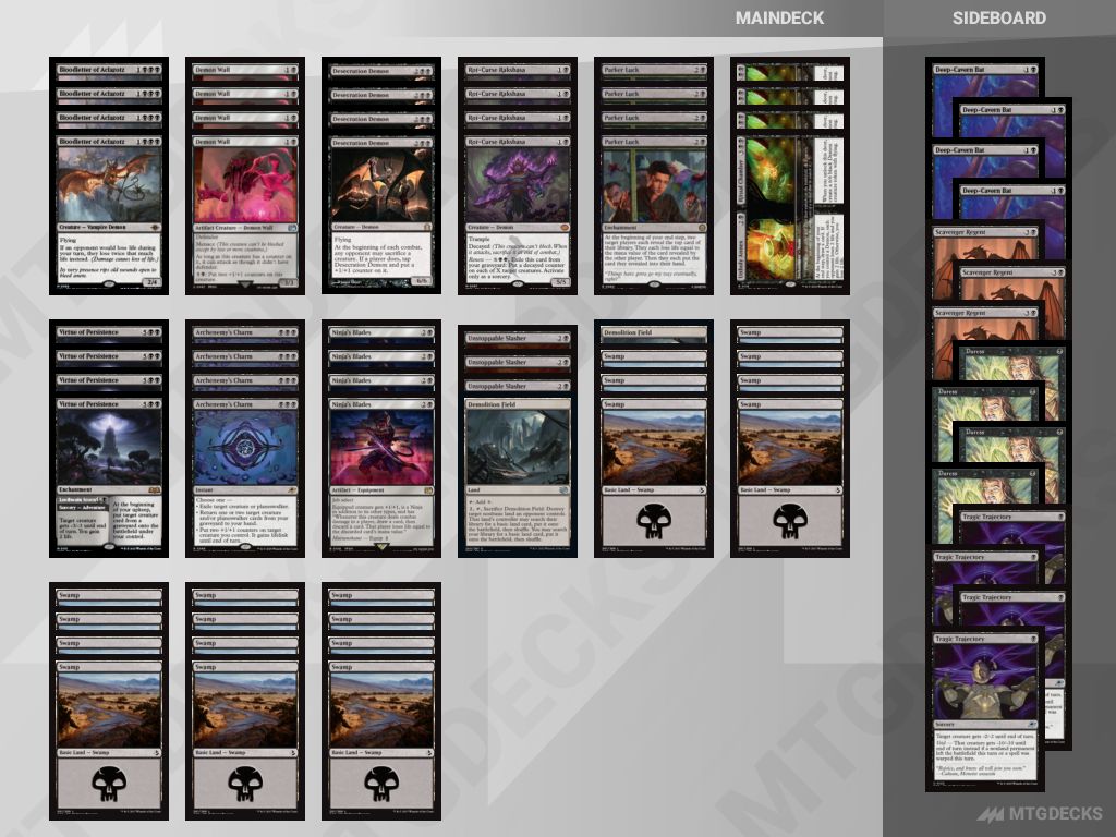 Standard Mono-Black Demons deck by hiroshi noguchi • MTG DECKS