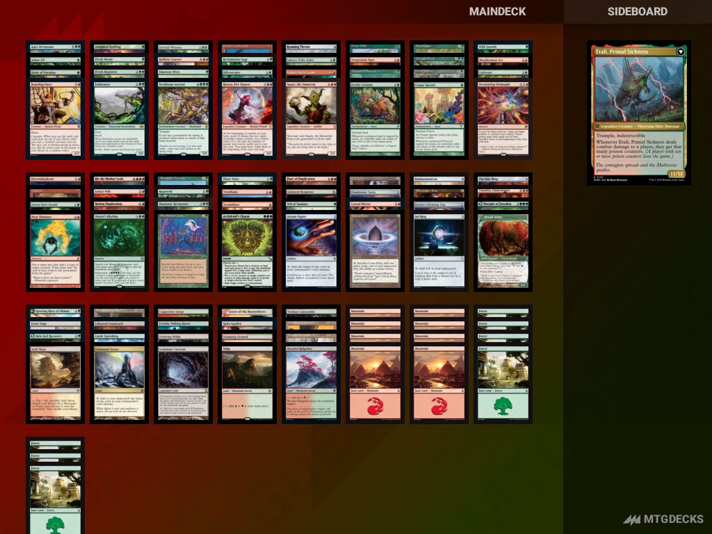 Commander Etali, Primal Conqueror // Etali, Primal Sickness deck by ...