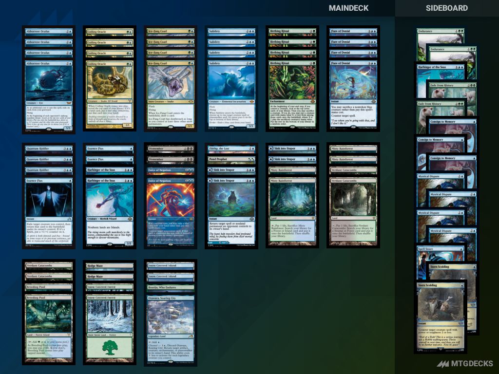 Modern Simic Birthing Ritual deck by Jeff Chiang • MTG DECKS